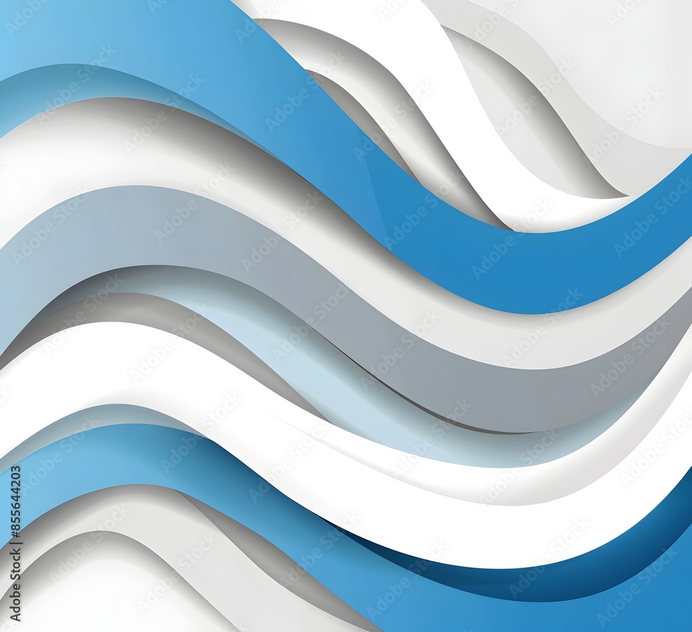 vector background with blue waves on white, vector graphic design ...