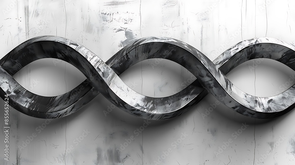 Hand-drawn infinity symbols in a continuous sketch style. The symbols ...