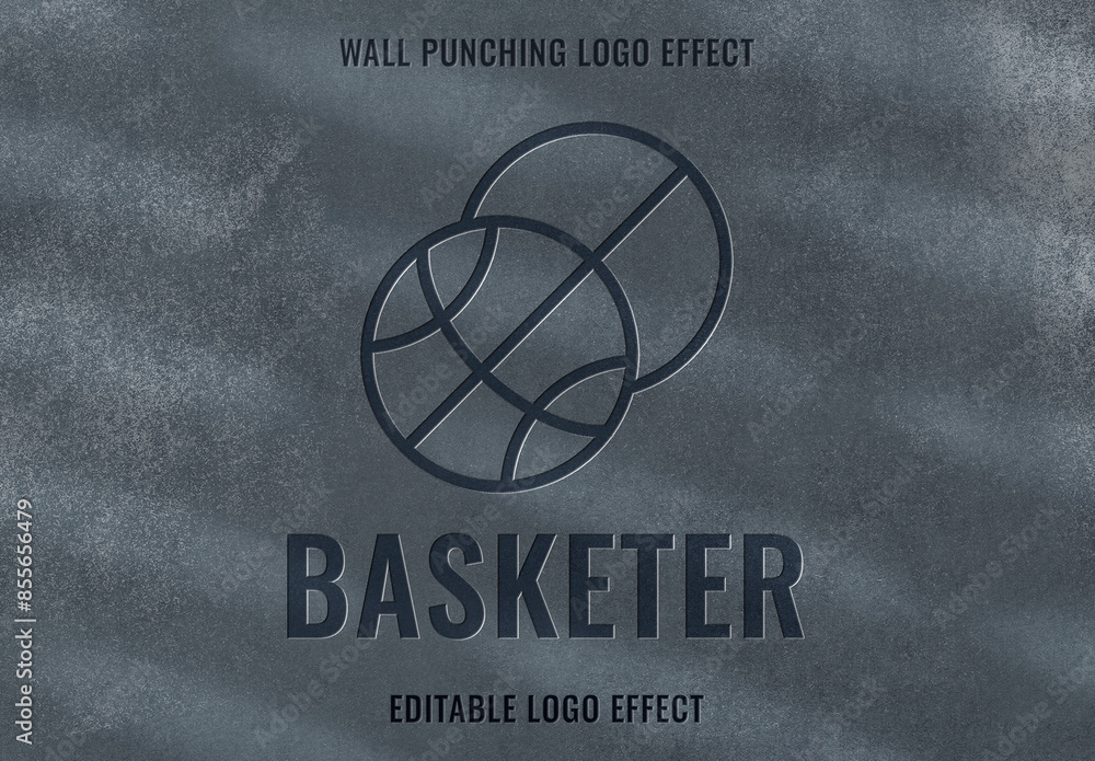 Wall Punching Logo Effect Stock Template | Adobe Stock
