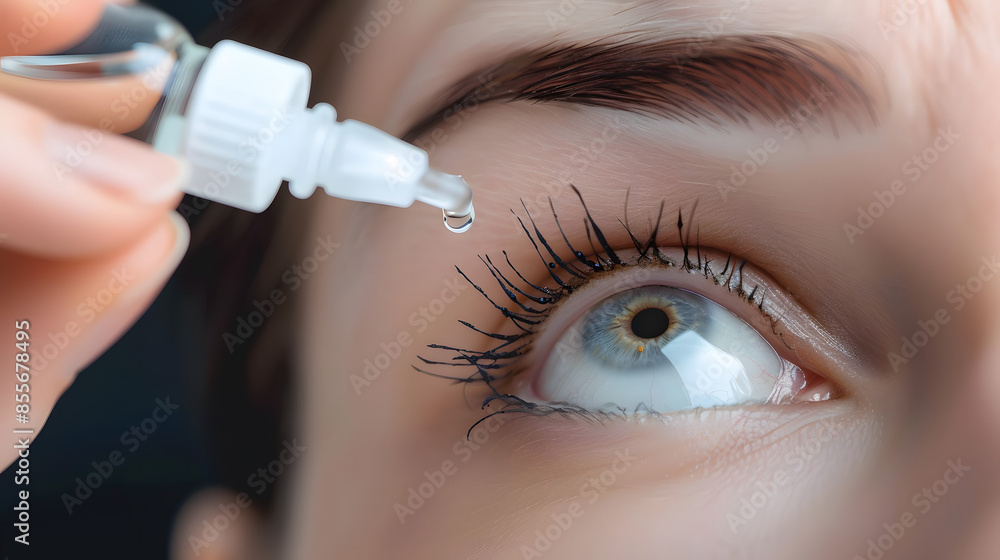 Closeup female hand is holding little bottle with healing drops. Young ...