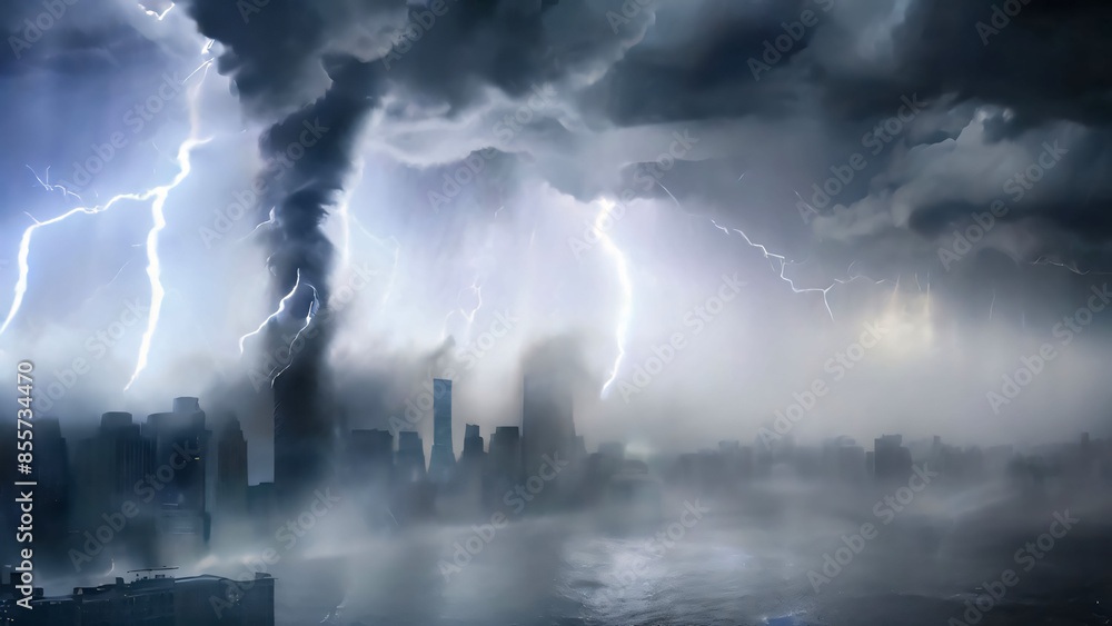 impact of global warming and climate change, big storm thunder and ...