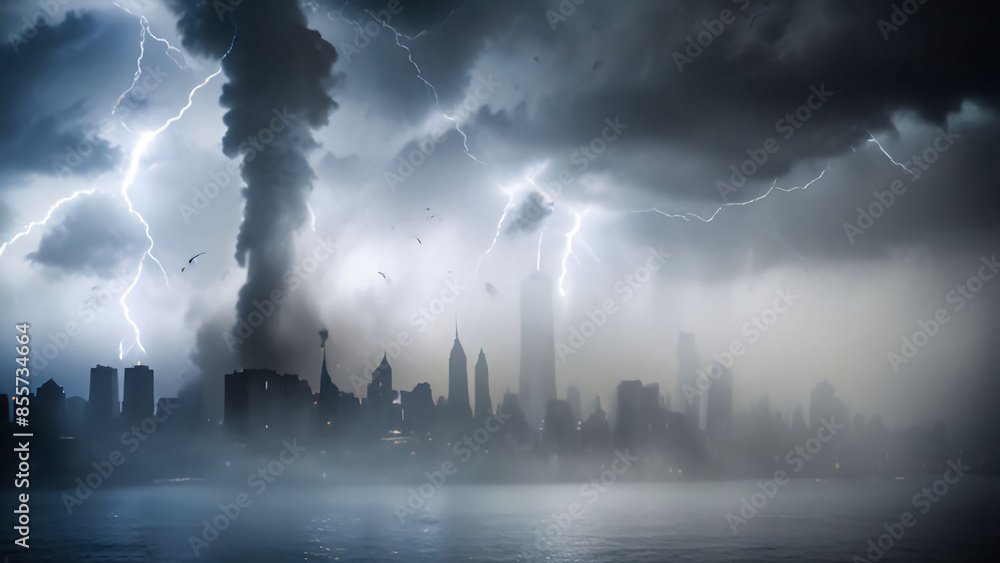 impact of global warming and climate change, big storm thunder and ...
