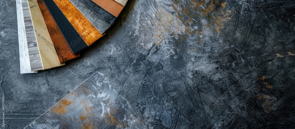 Example of a catalog of luxury vinyl floor tiles and a designer palette ...