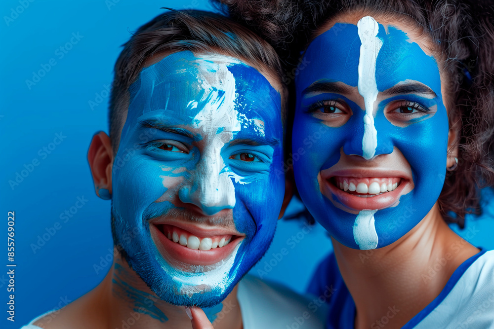 Conmebol Copa América 2024. a couple fan of the soccer team with your ...