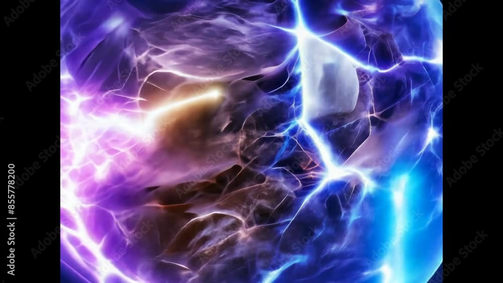 An electric surge caused by a lightning strike that impacts on a ...
