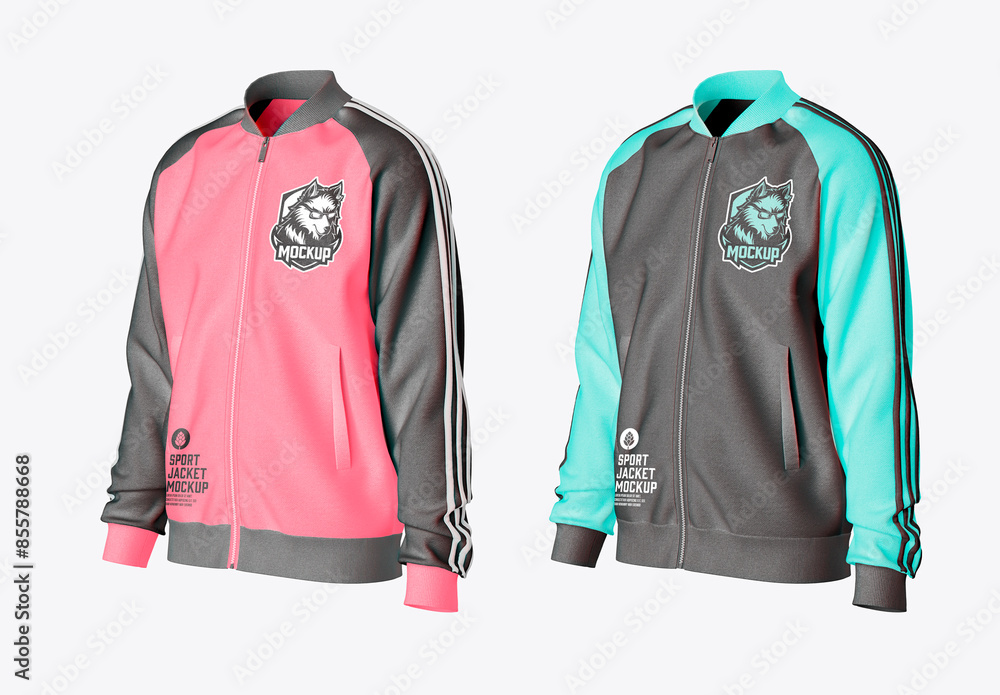 Sport Jacket Mockup Stock Template | Adobe Stock