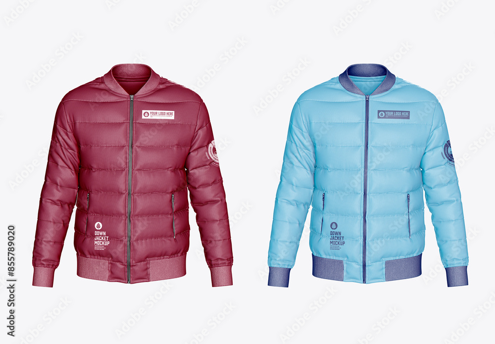 Down Jacket Mockup Stock Template | Adobe Stock