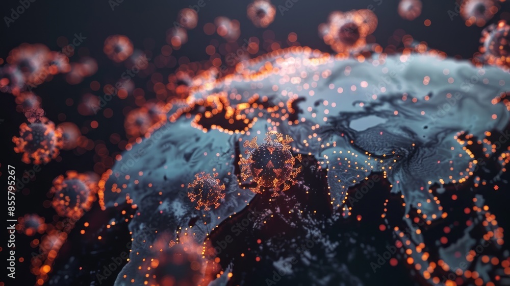 Visualization of a global pandemic - Covid-19 Coronavirus - showing the spread of the disease in ...