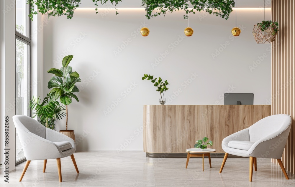 Medical beauty shop reception desk design, private clinic reception ...