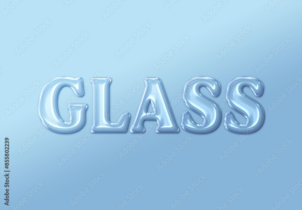 Text Effect Glass Stock Template | Adobe Stock