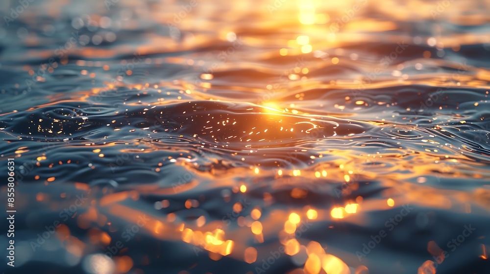 An artistic depiction of water surface grid patterns with light ...