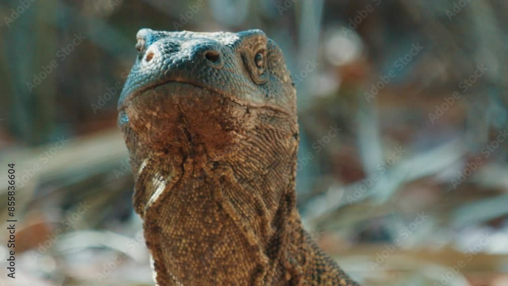 Komodo Dragon. Portrait of the Komodo dragon, Varanus komodoensis ...