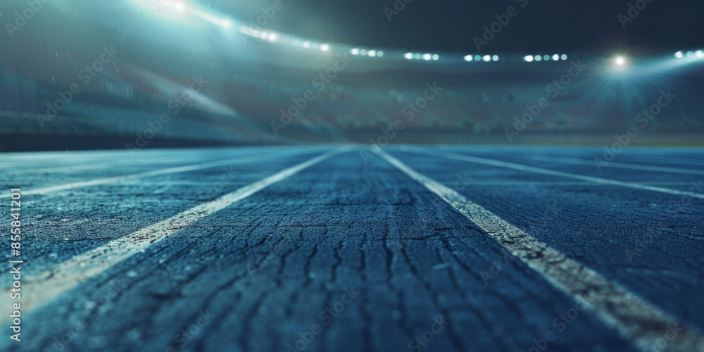 Running stadium background realistic photograph, cinematic light ...