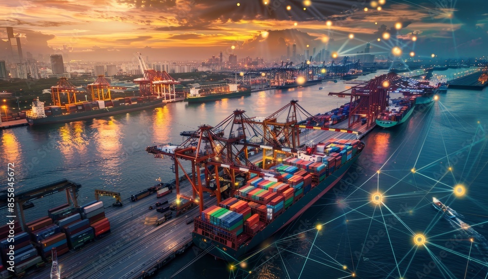 Global trade mapping essential shipping routes and supply chain ...