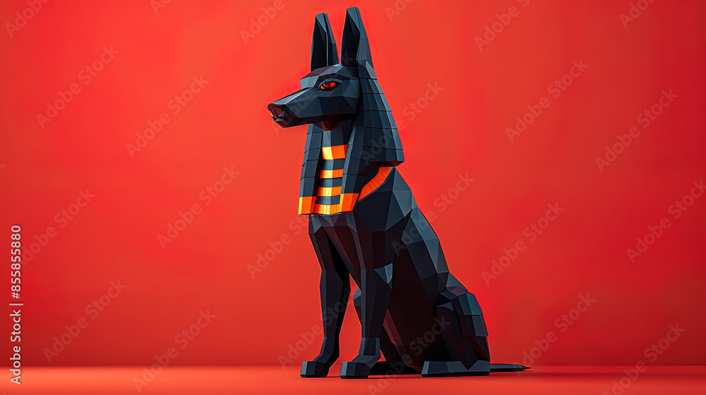 Anubis Ancient Egyptian dog-headed god of death, the afterlife and the ...