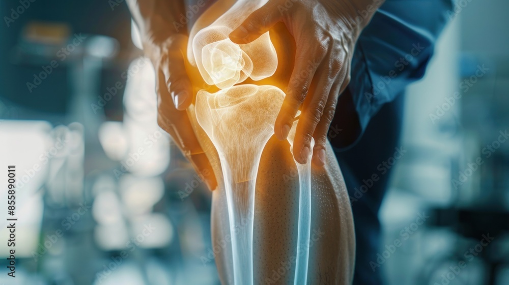 X-ray Anatomy Of The Knee Joint And Human Leg. Joint Pain, Arthritis ...
