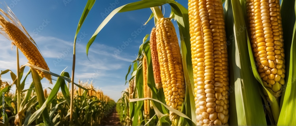 An Awe-Inspiring Vista of a Vast Corn Field, Boasting an Abundant ...