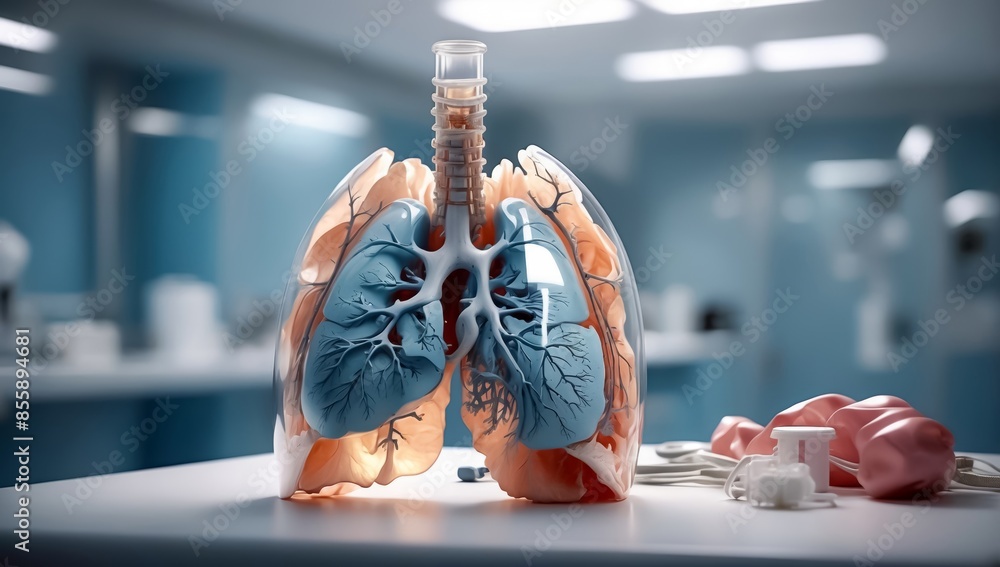 ภาพประกอบสต็อก Artificial Human Lungs in an Advanced Hospital Setting ...