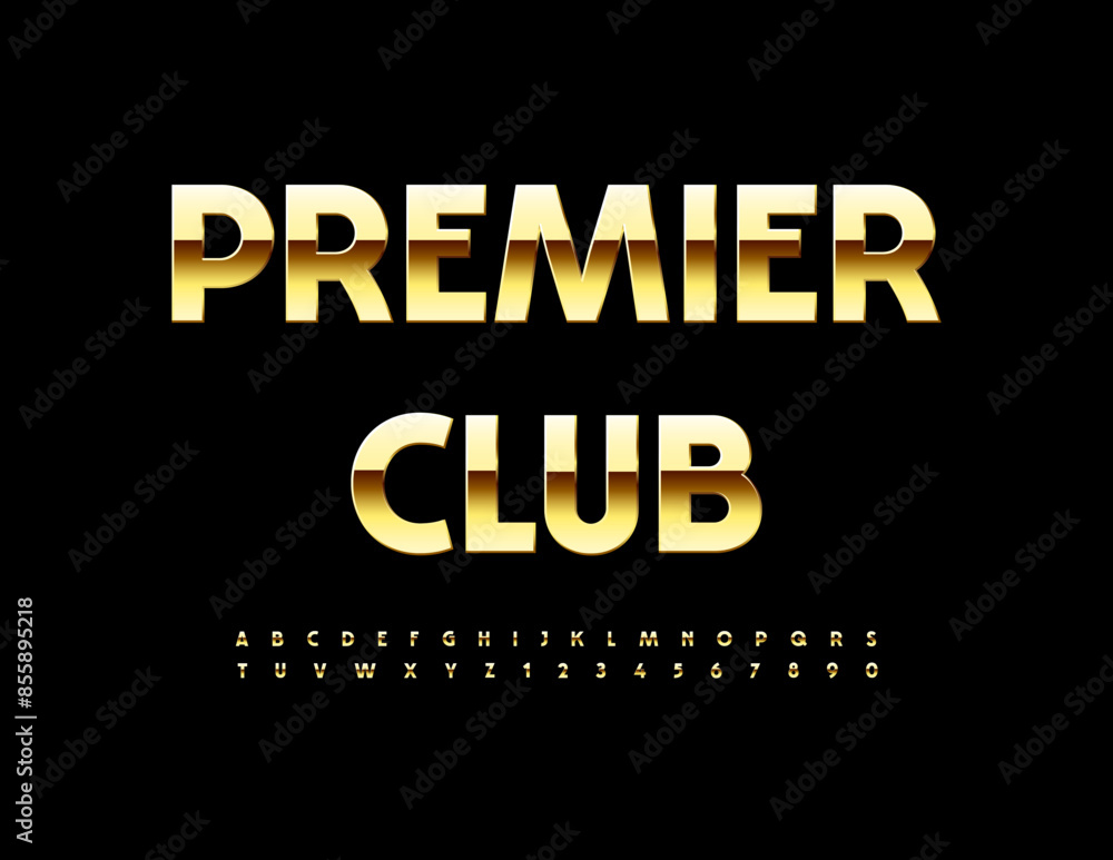 Vector luxury logo Premier Club. Chic Elite Alphabet Letters and ...