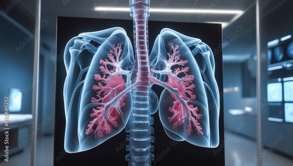 X-ray of Artificial Human Lungs in an Advanced Hospital Setting ...
