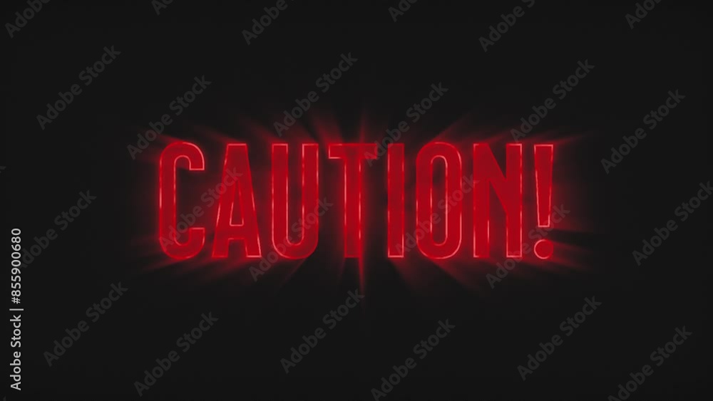 Warning Sign Reveal Fx Intro/ Animation of a warning sign background ...