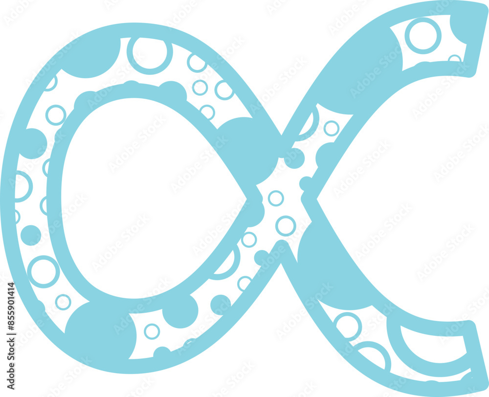 Bubble English font vector shape Stock Vector | Adobe Stock