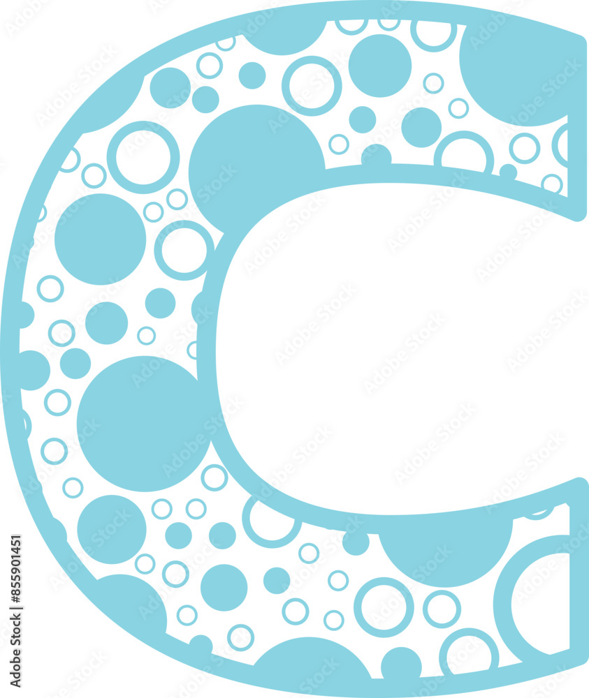 Bubble English font vector shape Stock Vector | Adobe Stock