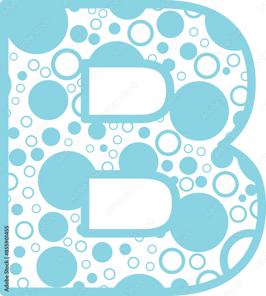 Bubble English font vector shape Stock Vector | Adobe Stock