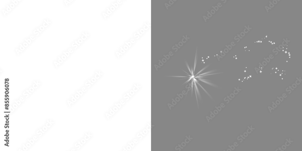 Moon, star, stars, sparkles, falling star, isolated on transparent ...