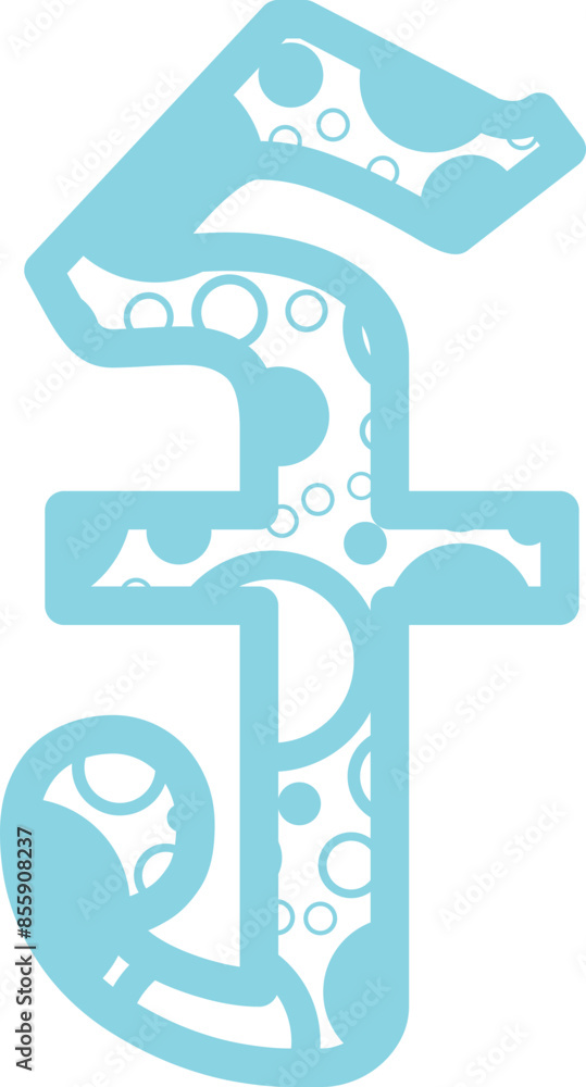 Bubble Currency font vector shape Stock Vector | Adobe Stock
