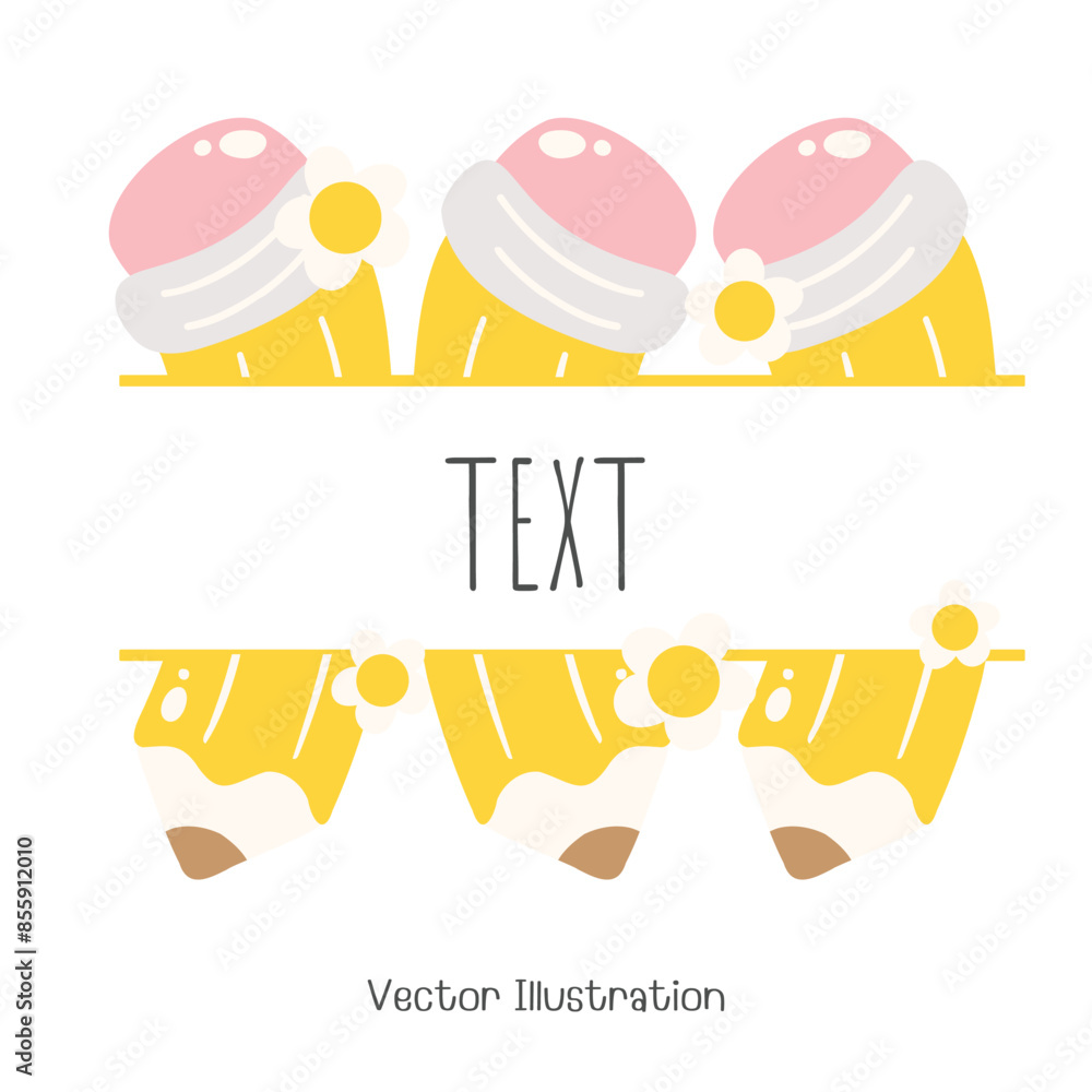 Cute Pencil, Back to school. Pencil Name Tag. Vector Illustration Stock ...