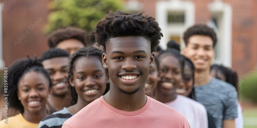 Diverse group of black students from various backgrounds at an HBCU ...