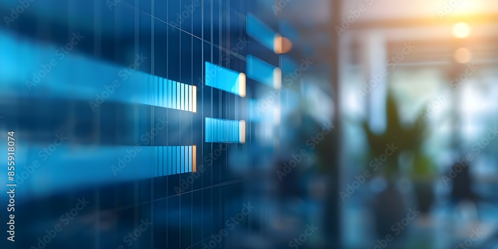 Team updating project schedule with Gantt chart in office for task ...