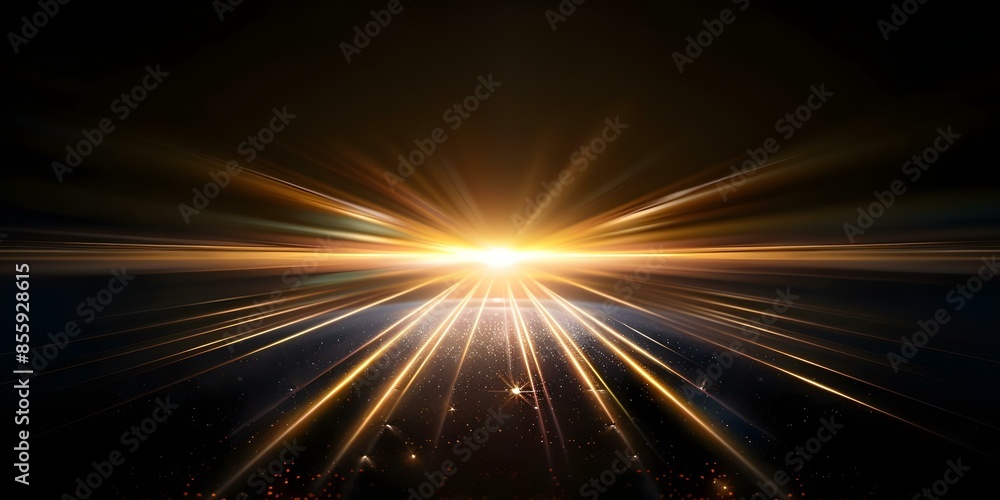 Highquality stock image of sun rays light effects overlays on black ...