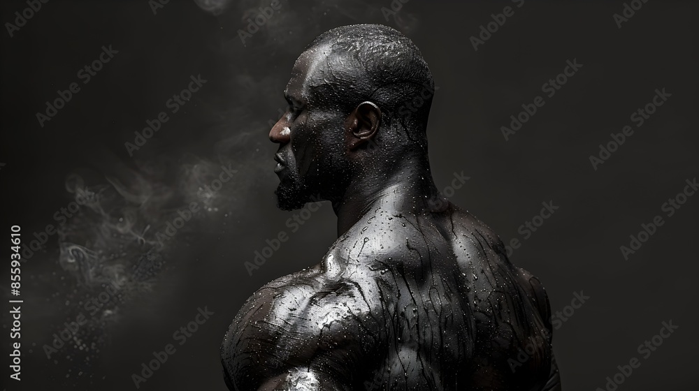 Powerful Bodybuilder s Broad Shoulders and Neck Showcasing Strength and ...