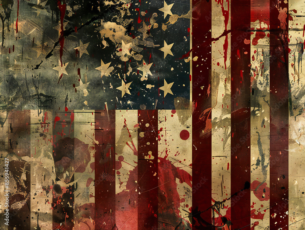 4th of July Patriotic Digital Paper. American textures and backgrounds ...