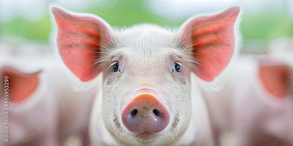 Pigs in a Barn Closeup Capturing Their Expressive Eyes. Concept Farm ...