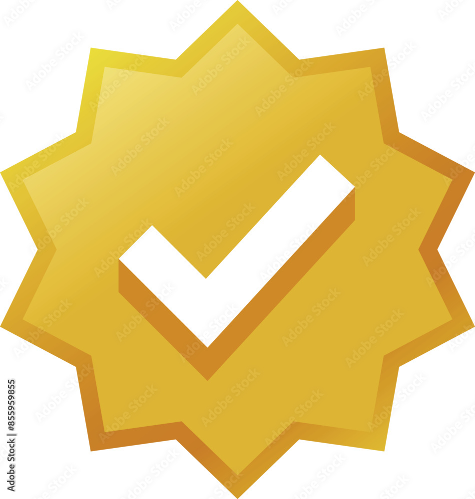 Golden gradient verified twitter x, instagram, facebook, tik tok social ...