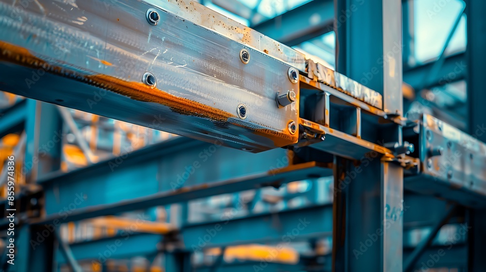 Steel Framework Highlight the intricate steel framework of a building ...