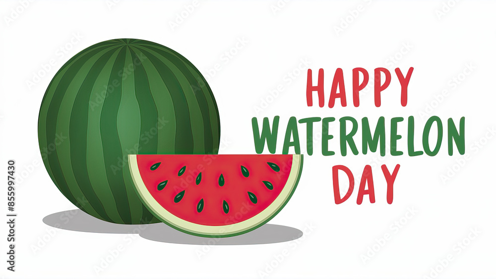 Watermelon Day, Poster, National Watermelon Day, Happy Watermelon Day ...