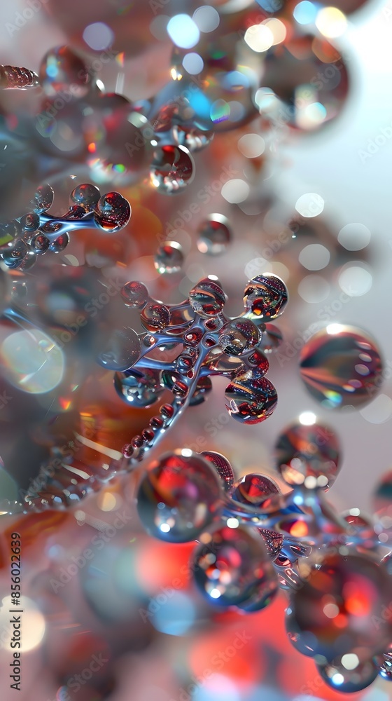 hyper-detailed molecular structures depicting the intricate and complex ...