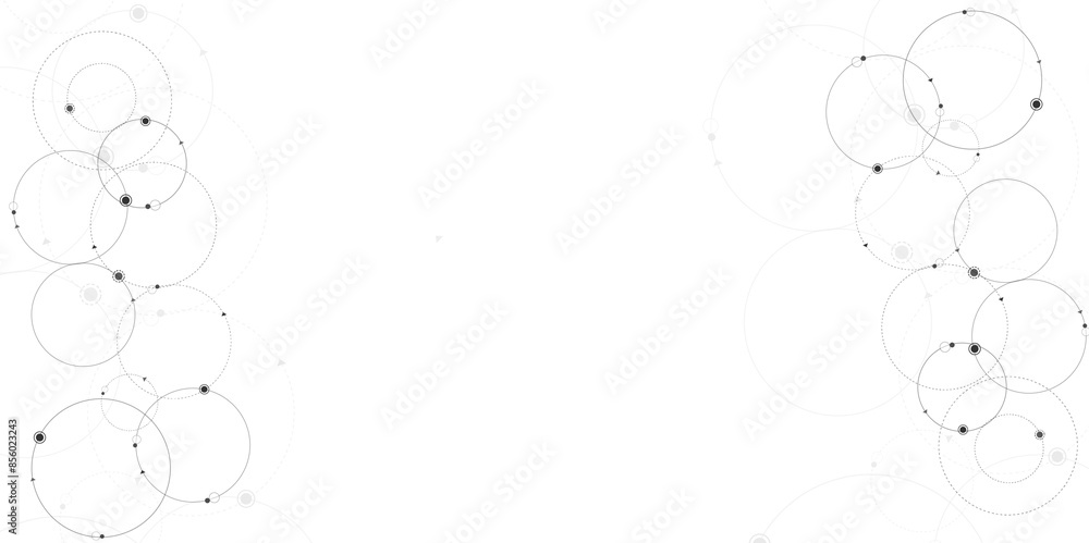 Vectors Plexus circles connection for global communication, science, big data visualization and ...