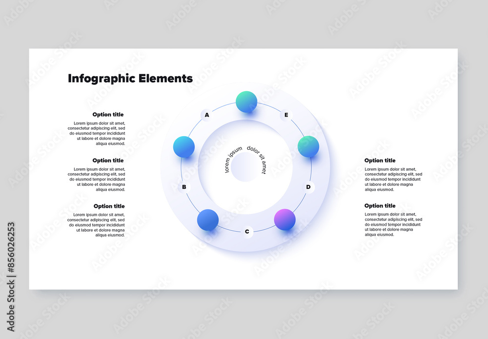5 Step Workflow Infographic Stock Template | Adobe Stock