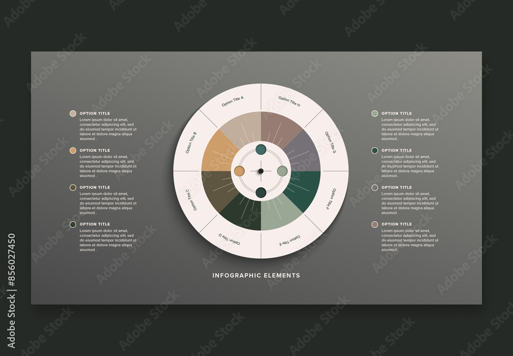 Circular 8 Step Workflow Infographic Stock Template | Adobe Stock