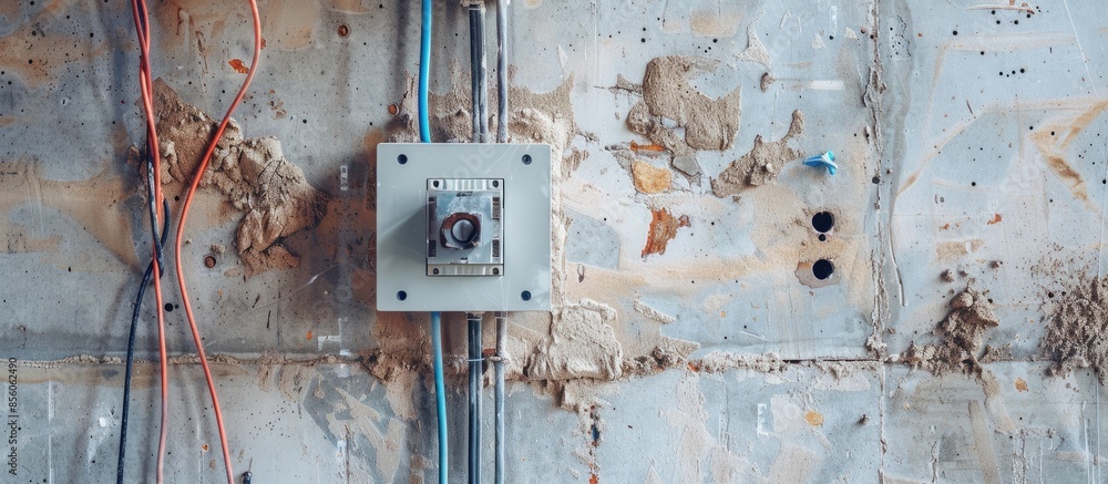 Installation square box ,emt conduit Embeded in wall for lighting ...