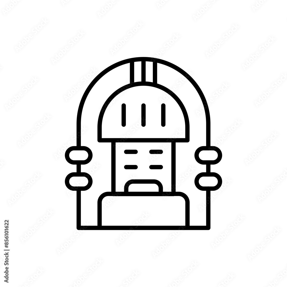 Jukebox outline icons, minimalist vector illustration ,simple ...