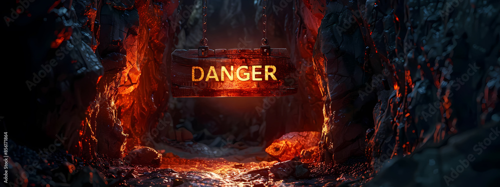 Danger Warning Sign, Hazard Alert Icon, Caution Danger Notice, Safety ...