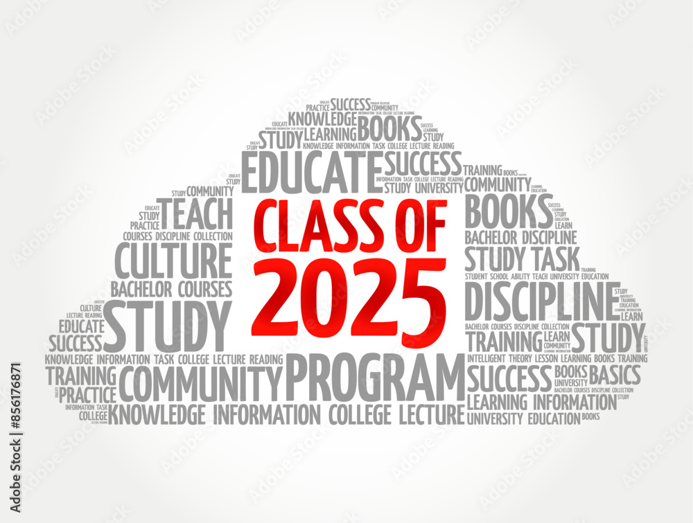 Vetor de Class of 2025 - the group of students who graduated from high ...