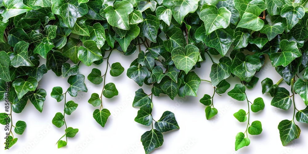 cayratia trifolia three leaved bush vine nature frame jungle border ...