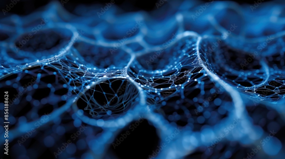 An intricately designed vector image of a financial network, with ...